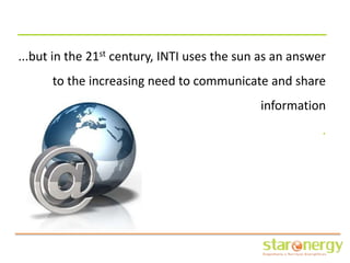 Starenergy presents INTI - Solar Charge Point | PPT