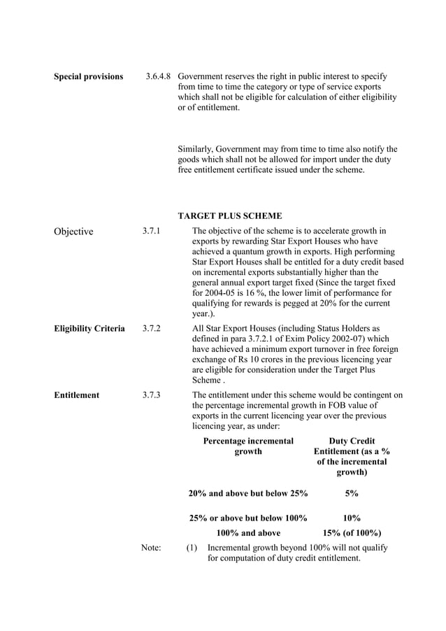 Star export houses | DOCX | Government Support and Welfare | Financial ...