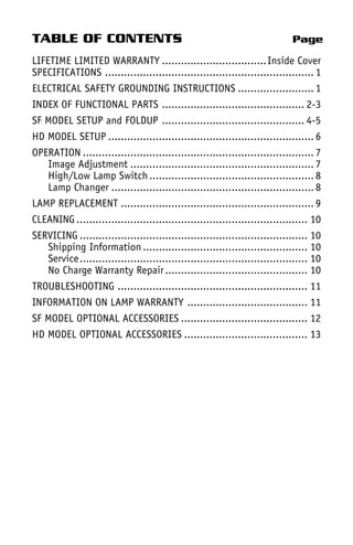 Starfire ohp user manual | PDF