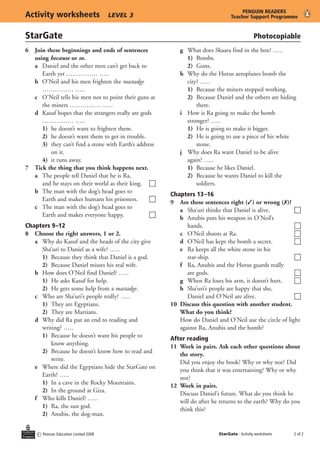 Star gate activity worksheets | PDF
