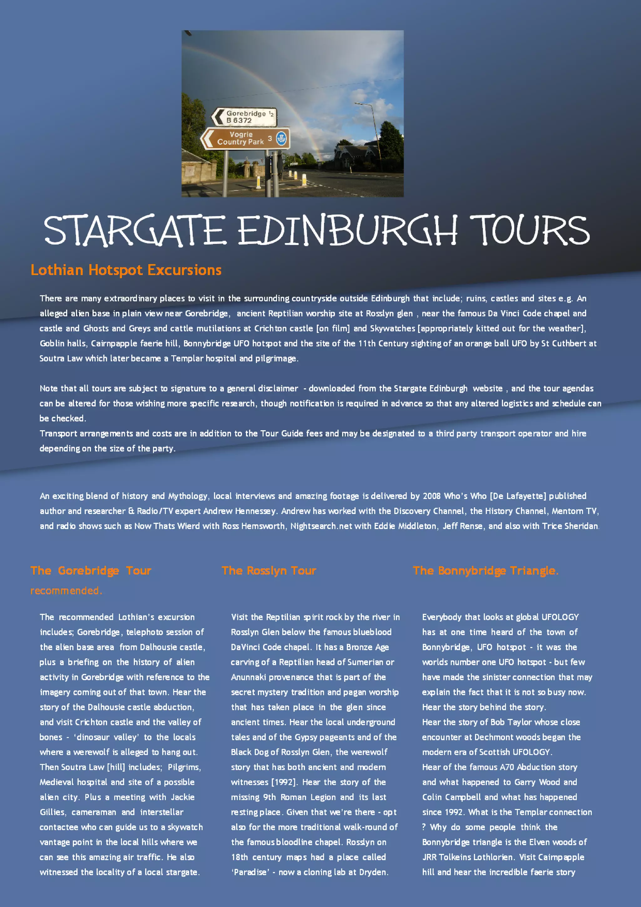 Stargate Edinburgh Tours Brochure | PDF