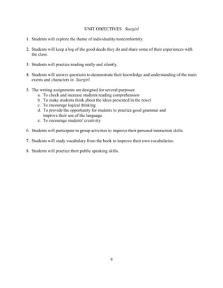 Stargirl lesson plan | PDF