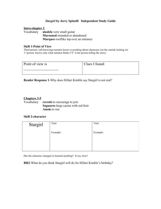 Stargirl study guide | DOC