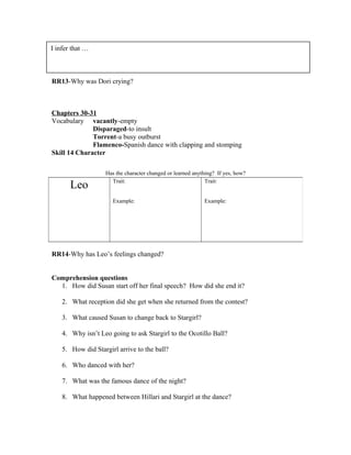 Stargirl study guide 2 | DOC