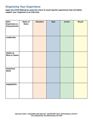 STAR Handout | PDF