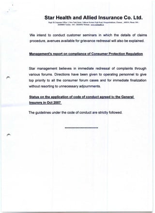 Star health allied company profile | PDF