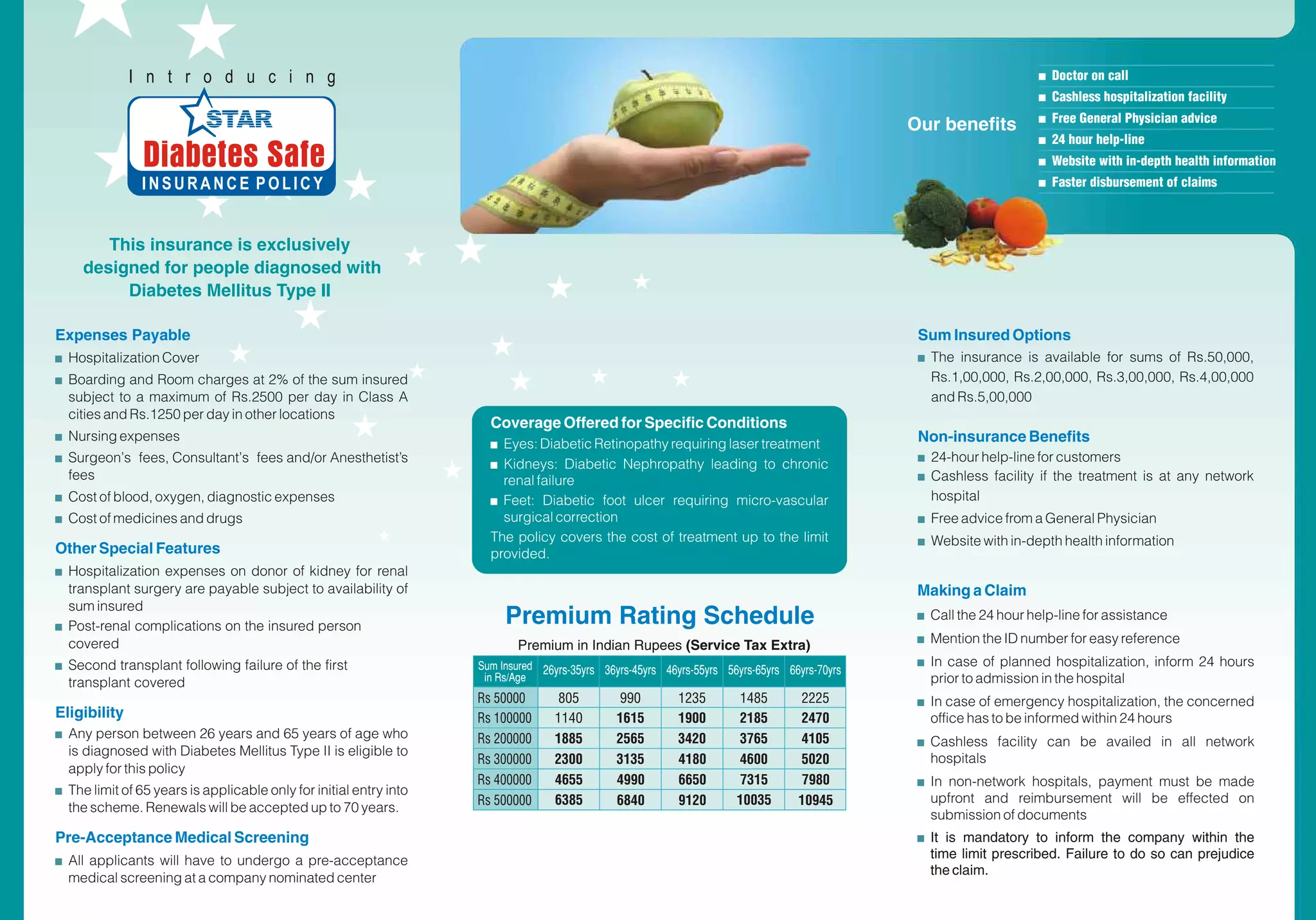 Star health diabetes_brochure1 | PDF