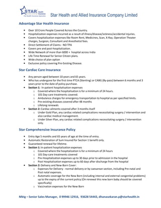 Star Health Insurance Coimbatore / starhealth / starhealthinsurance | PDF