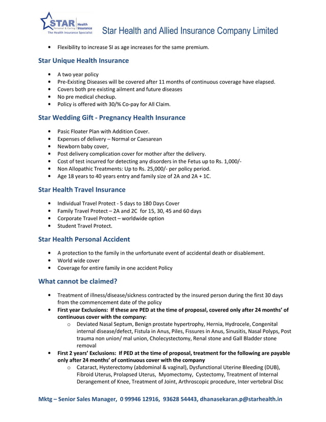 Star Health Insurance Coimbatore / starhealth / starhealthinsurance | PDF