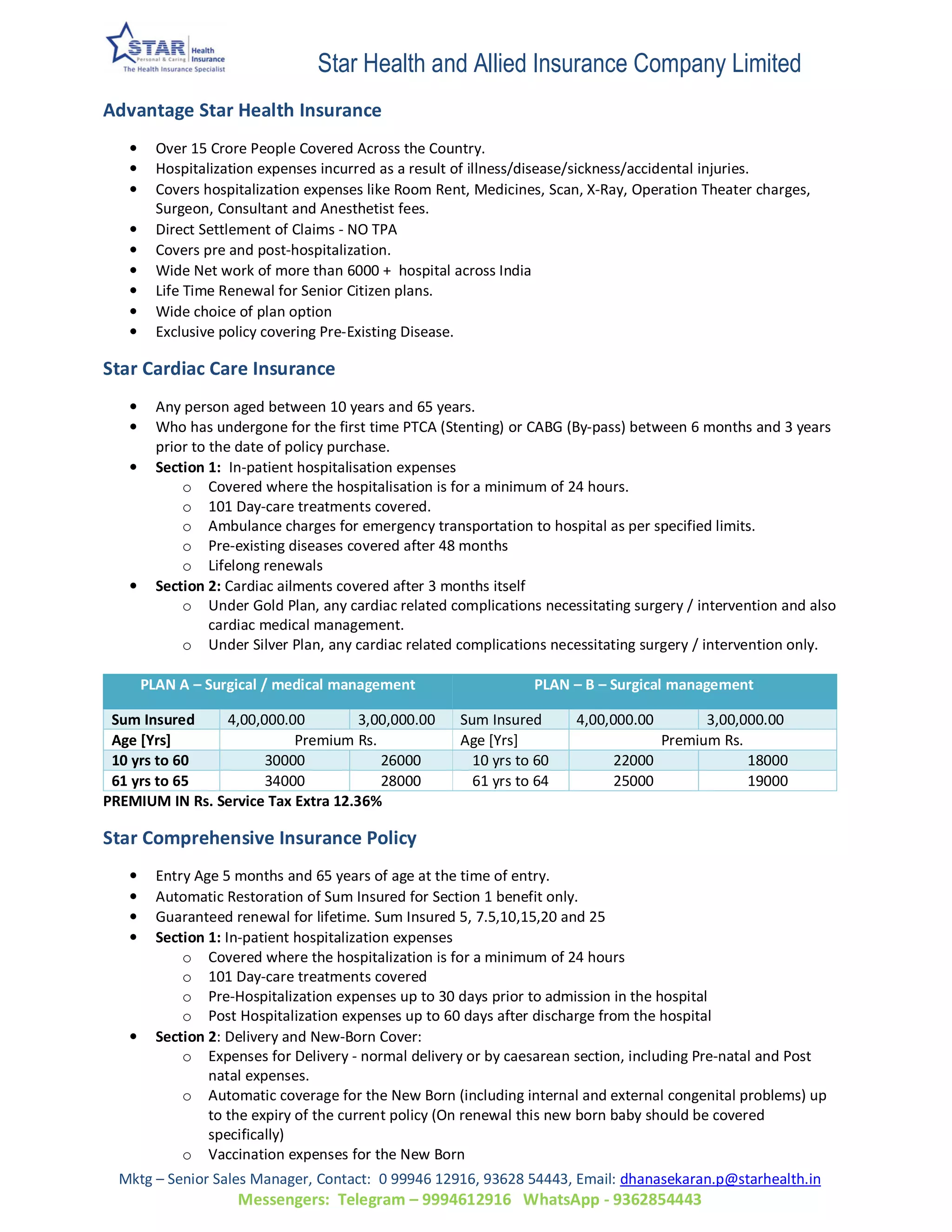 Star Health Insurance Coimbatore | STAR HEALTH INSURANCE | PDF
