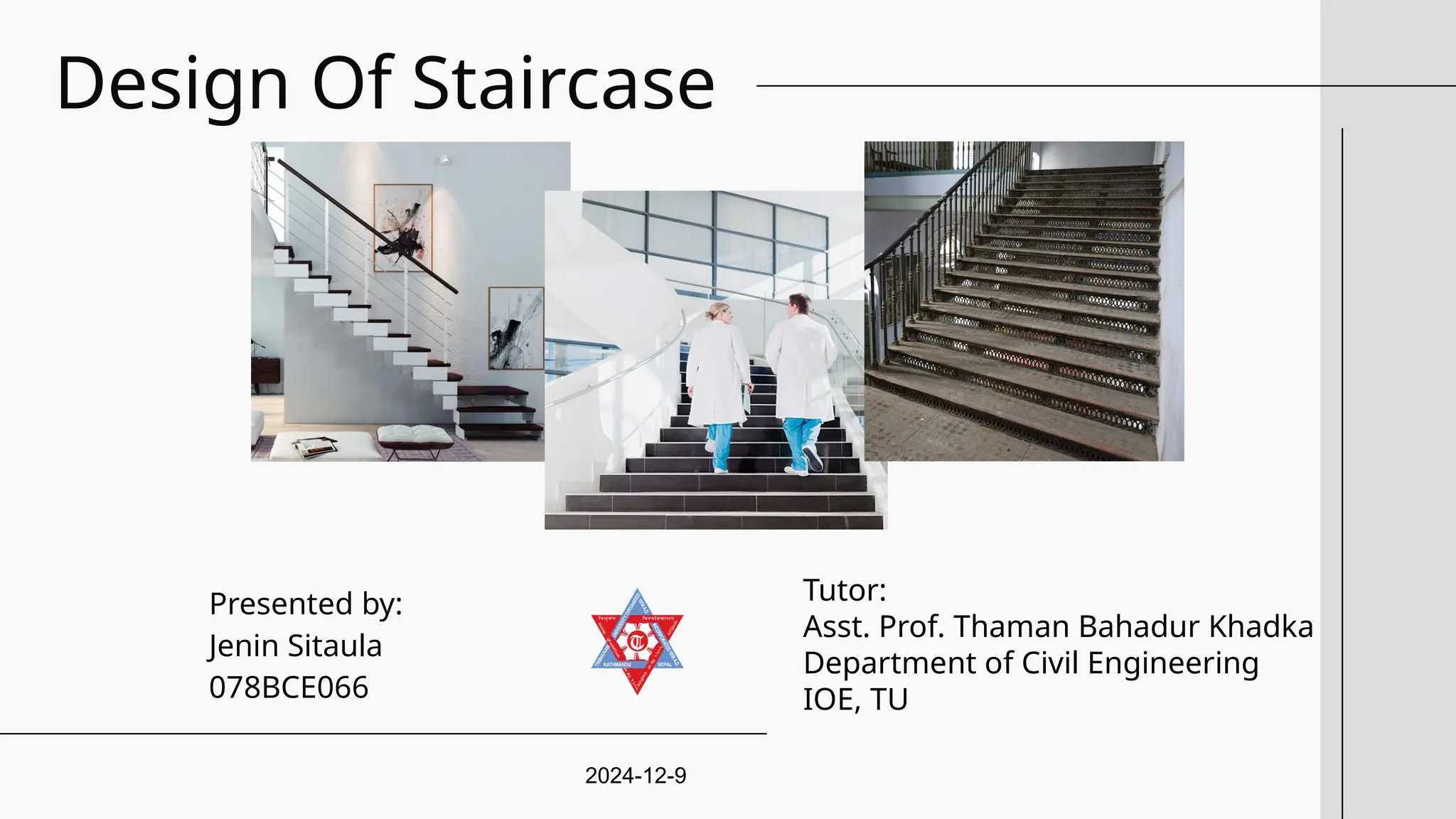 Staircase design Design procedure for staircase (from Bachelor sixth ...