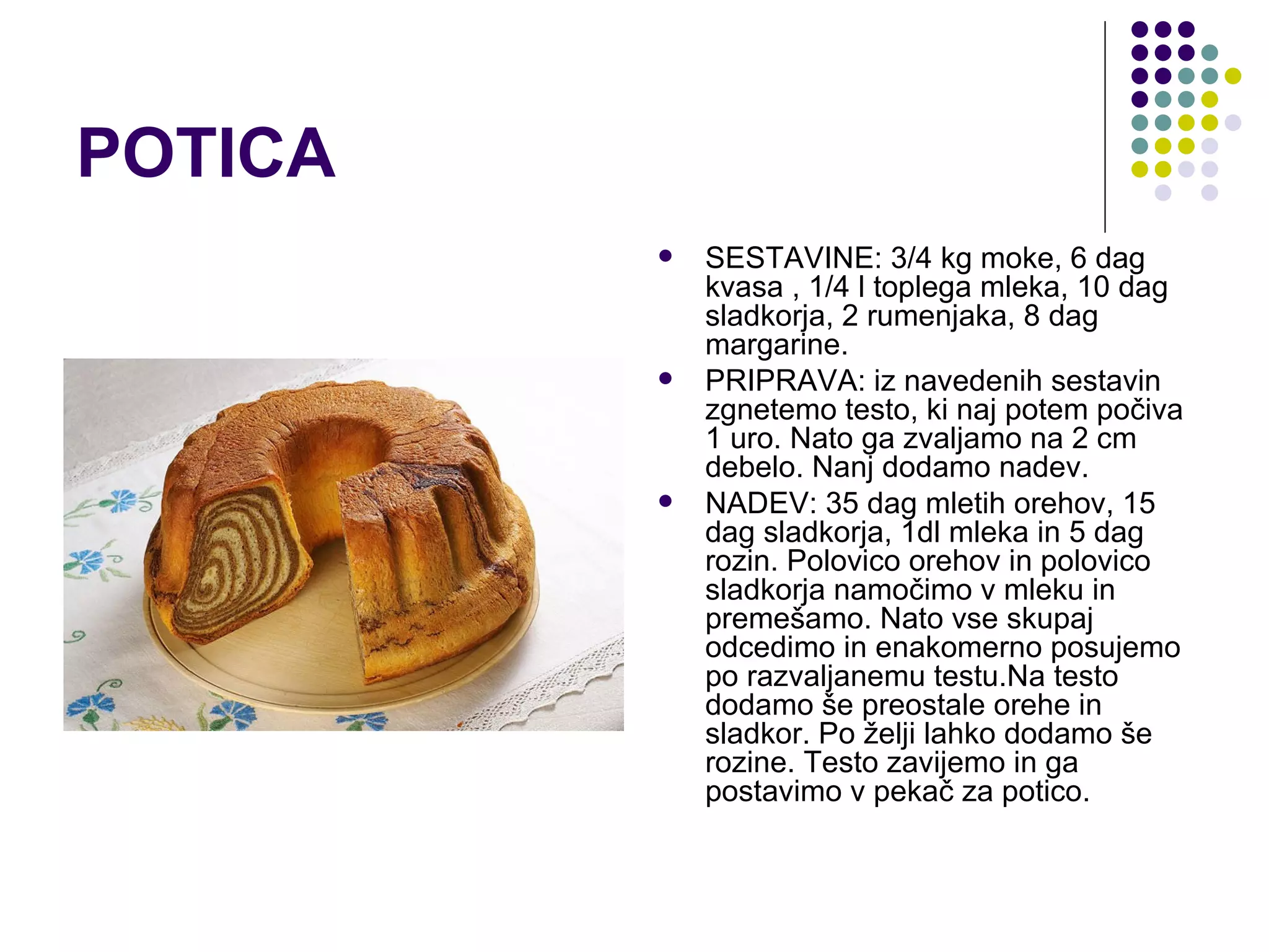 Stari recepti za jedi v božičnem času | PPT