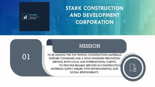 Stark construction and devt corp : A Proposed Business Plan | PPT