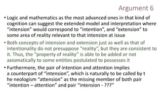 Intention and attention: Intension, extension, and “attension” of a ...