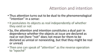 Intention and attention: Intension, extension, and “attension” of a ...