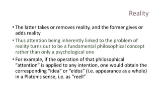 Intention and attention: Intension, extension, and “attension” of a ...