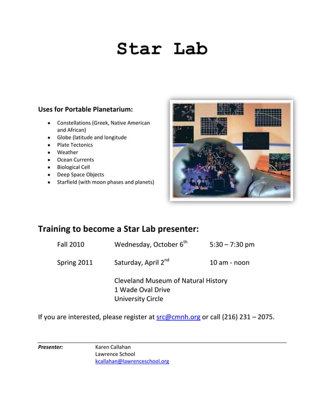Star lab Information | PDF