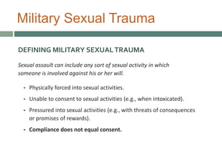 Moral Injury_Military Sexual Trauma | PPTX