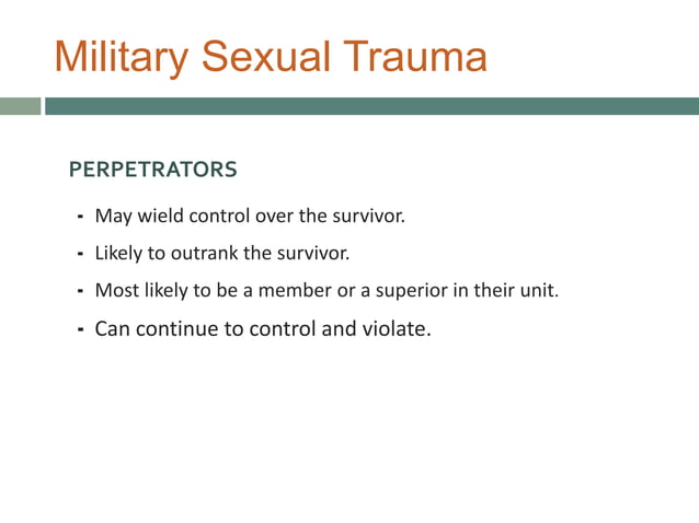 Moral Injury_Military Sexual Trauma | PPT