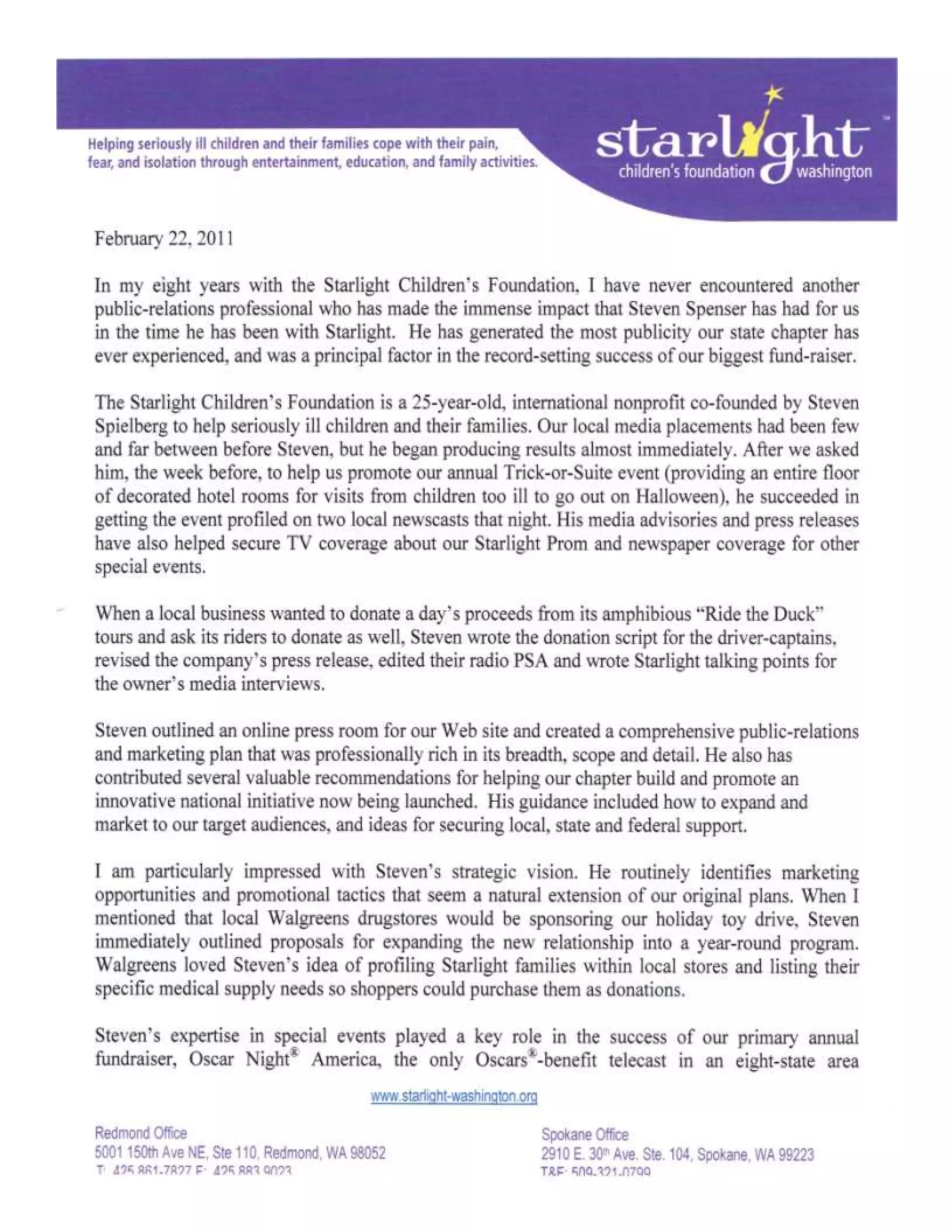 Starlight Letter of Recommendation | DOCX