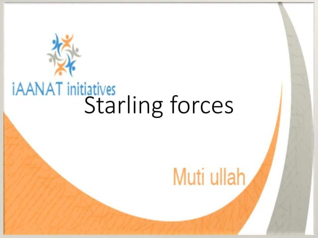 Starling forces | PPTX | Physics | Science