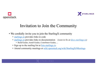 StarlingX - Driving Compute to the Edge with OpenStack | PPT