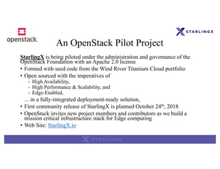 StarlingX - Driving Compute to the Edge with OpenStack | PPT