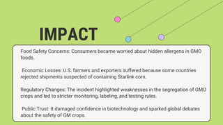 CASE STUDY ABOUT STARLINK CORN CROPS | PDF
