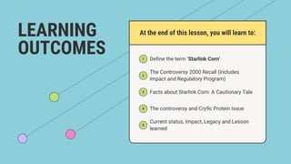 CASE STUDY ABOUT STARLINK CORN CROPS | PDF