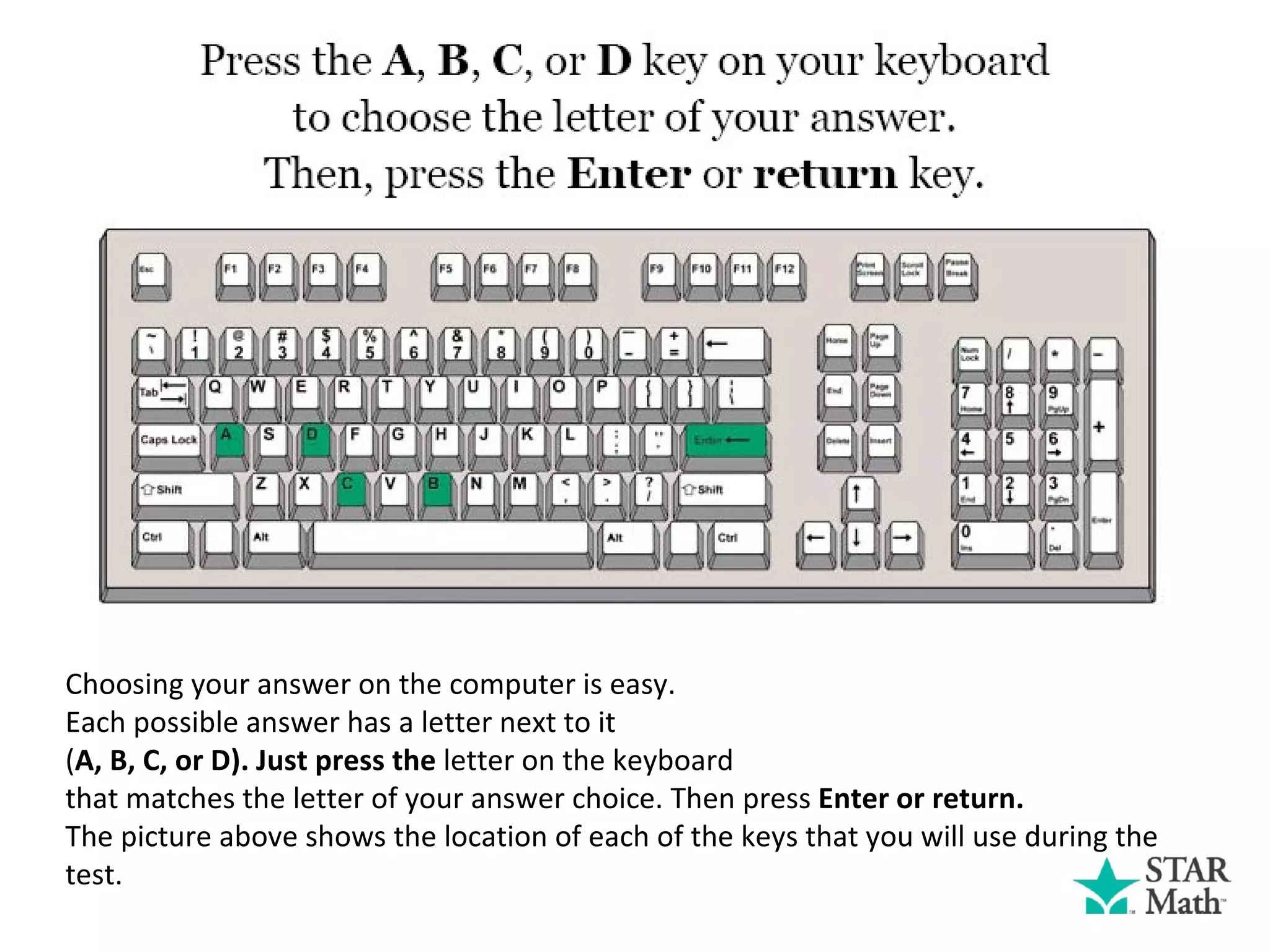 Star Math Pre Test Instructions | PPT