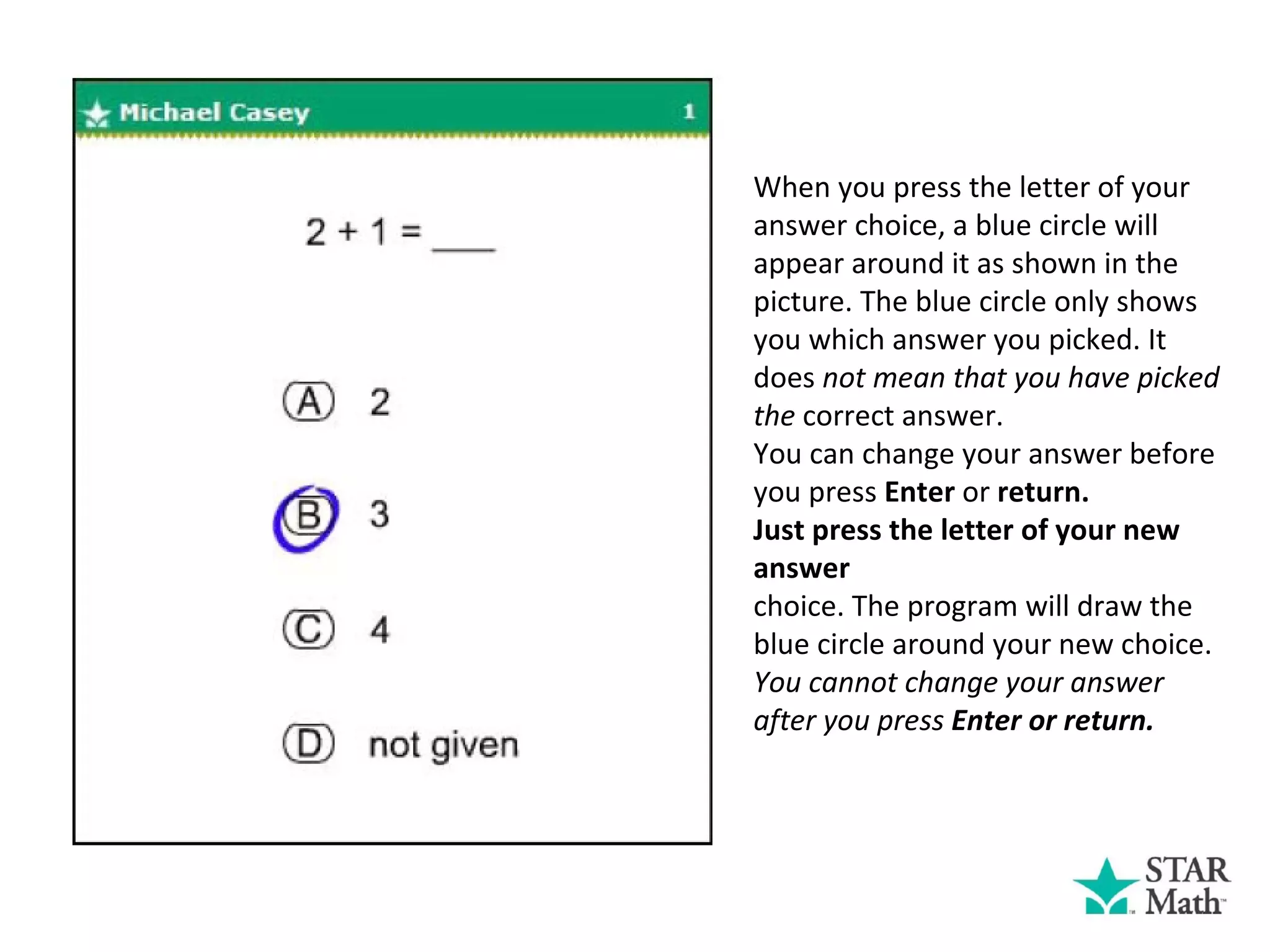 Star Math Pre Test Instructions | PPT