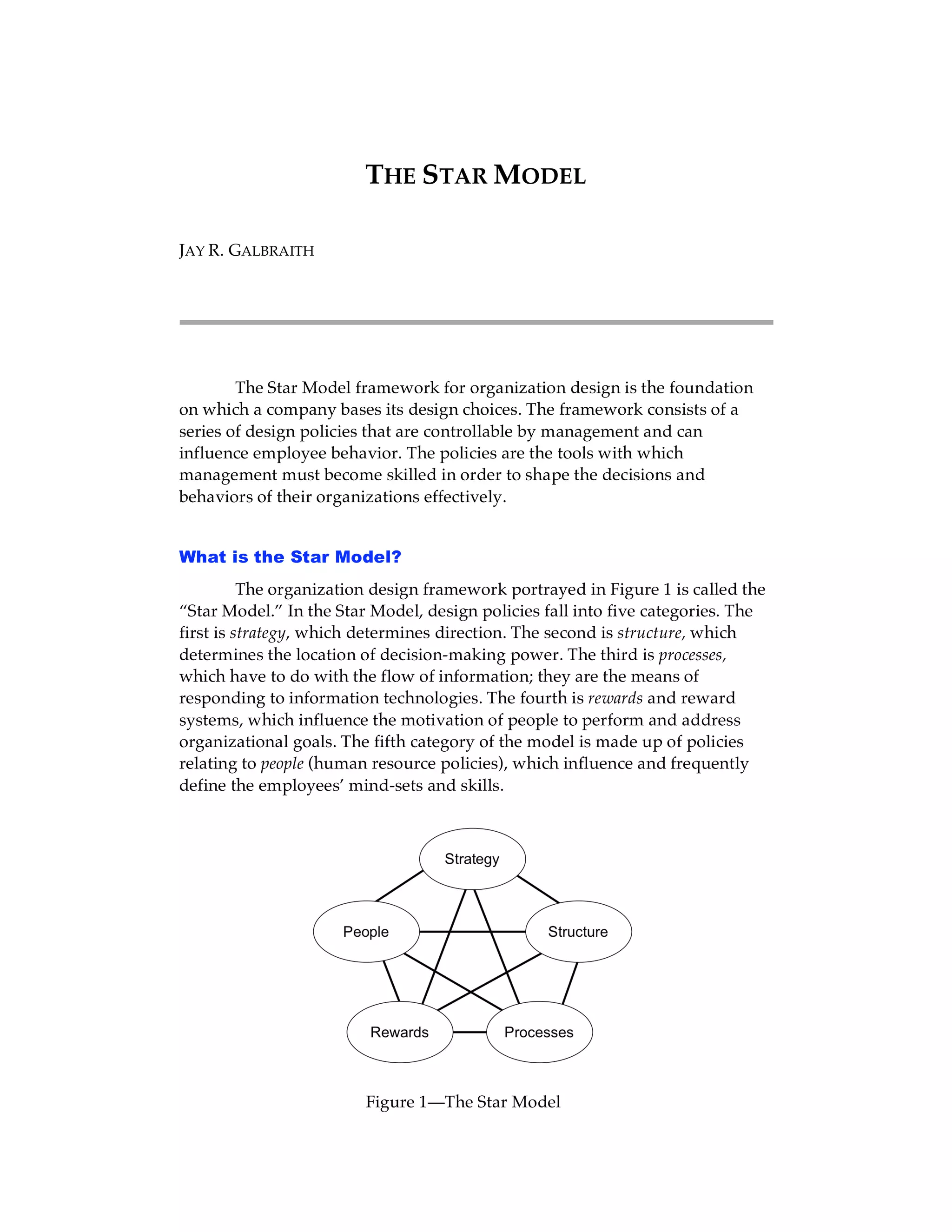 Star Model | PDF