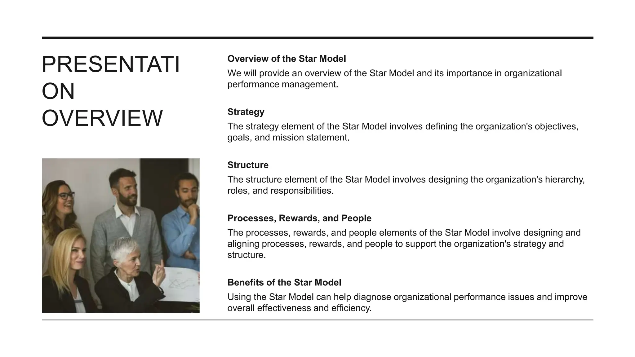 Star model for diagnosing organisationsal problems | PPTX