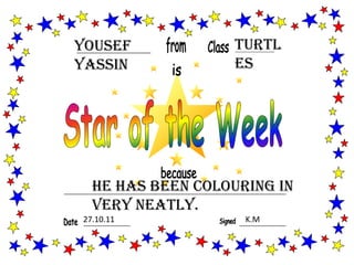 Star of the week presentation.27.10.11pptx | PPTX