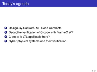 Staroletov Design by Contract, verification of Cyber-physical systems | PPT