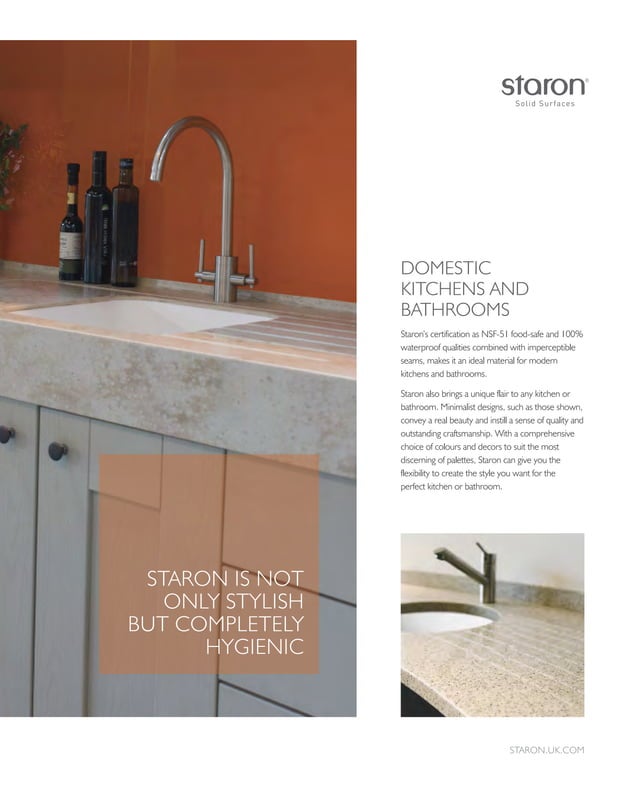 Staron Brochure | PDF | Interior Decorating | Home & Garden