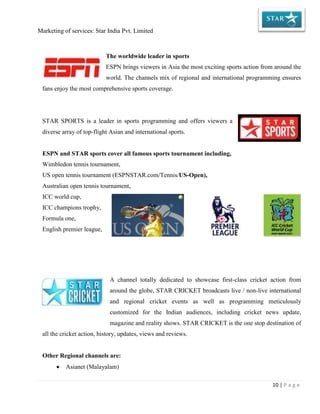 Marketing strategies of Star India Pvt. Limited | DOCX