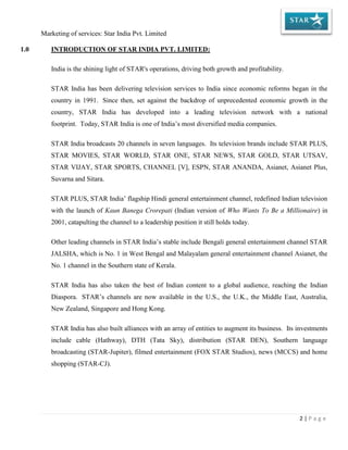 Marketing strategies of Star India Pvt. Limited | DOCX