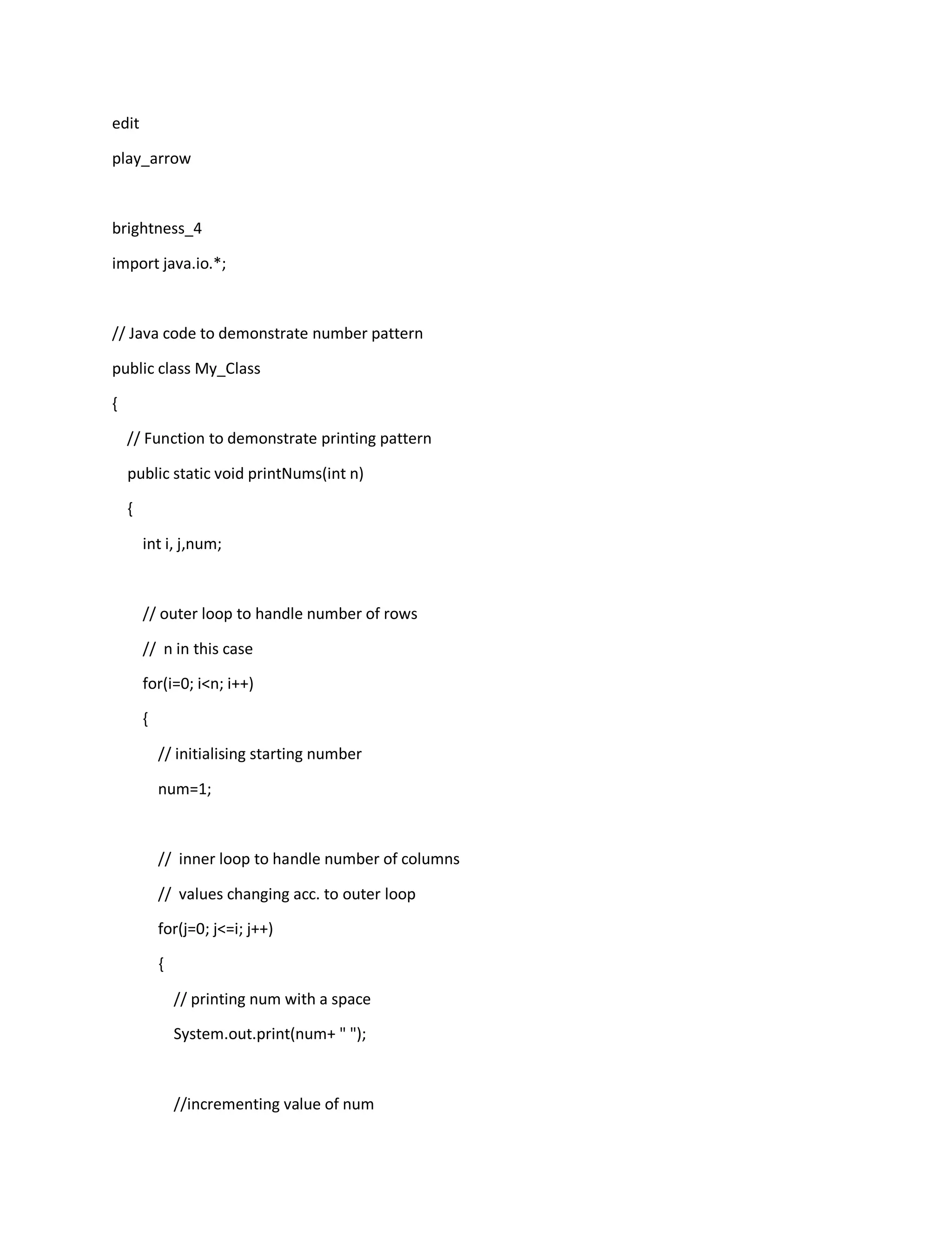 Print Star pattern in java and print triangle of stars in java | PDF