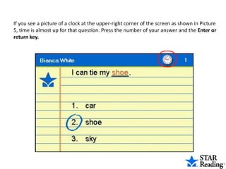 Star Reading Pre Test Instructions | PPTX