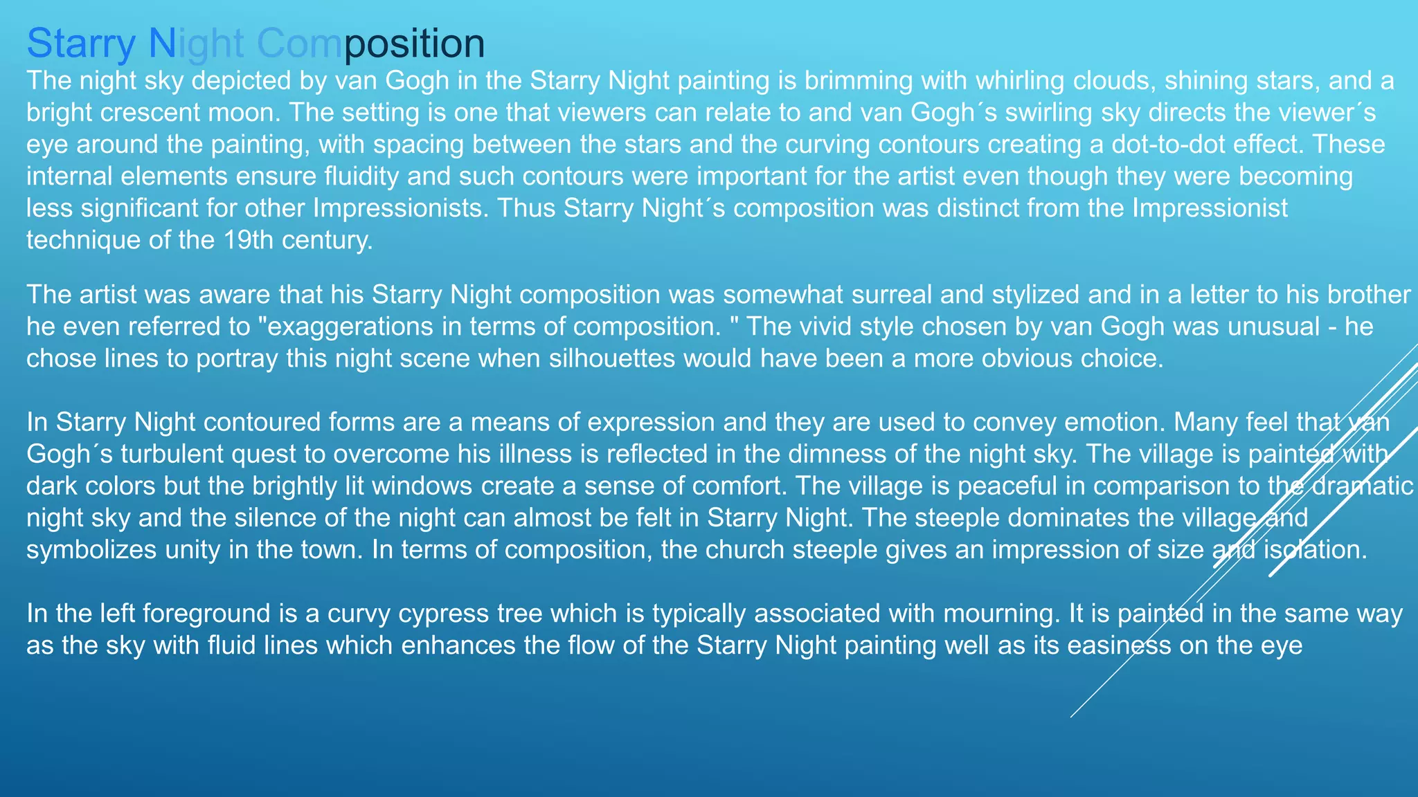 THE STARRY NIGHT ( analysis) | PPTX