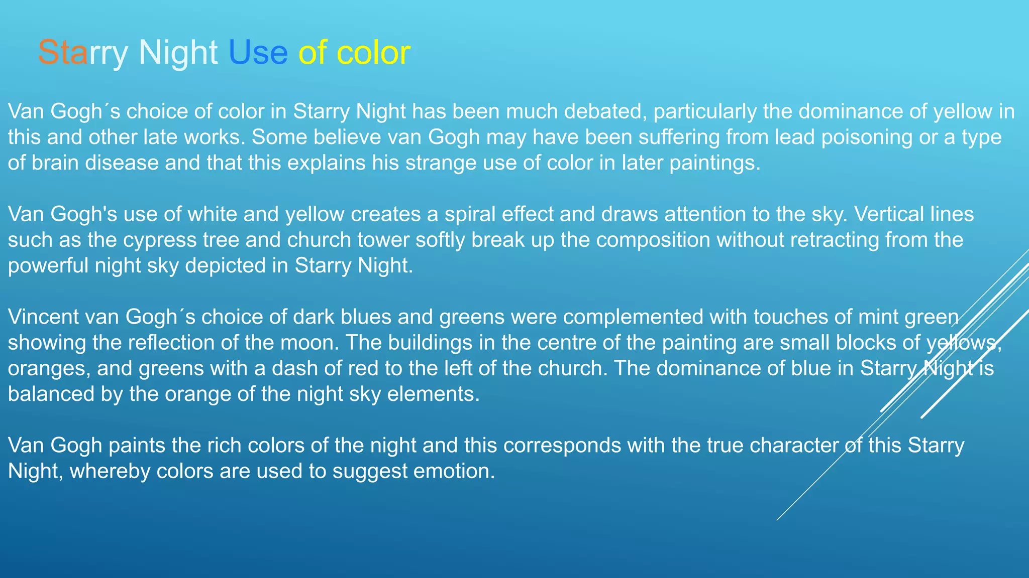 THE STARRY NIGHT ( analysis) | PPTX