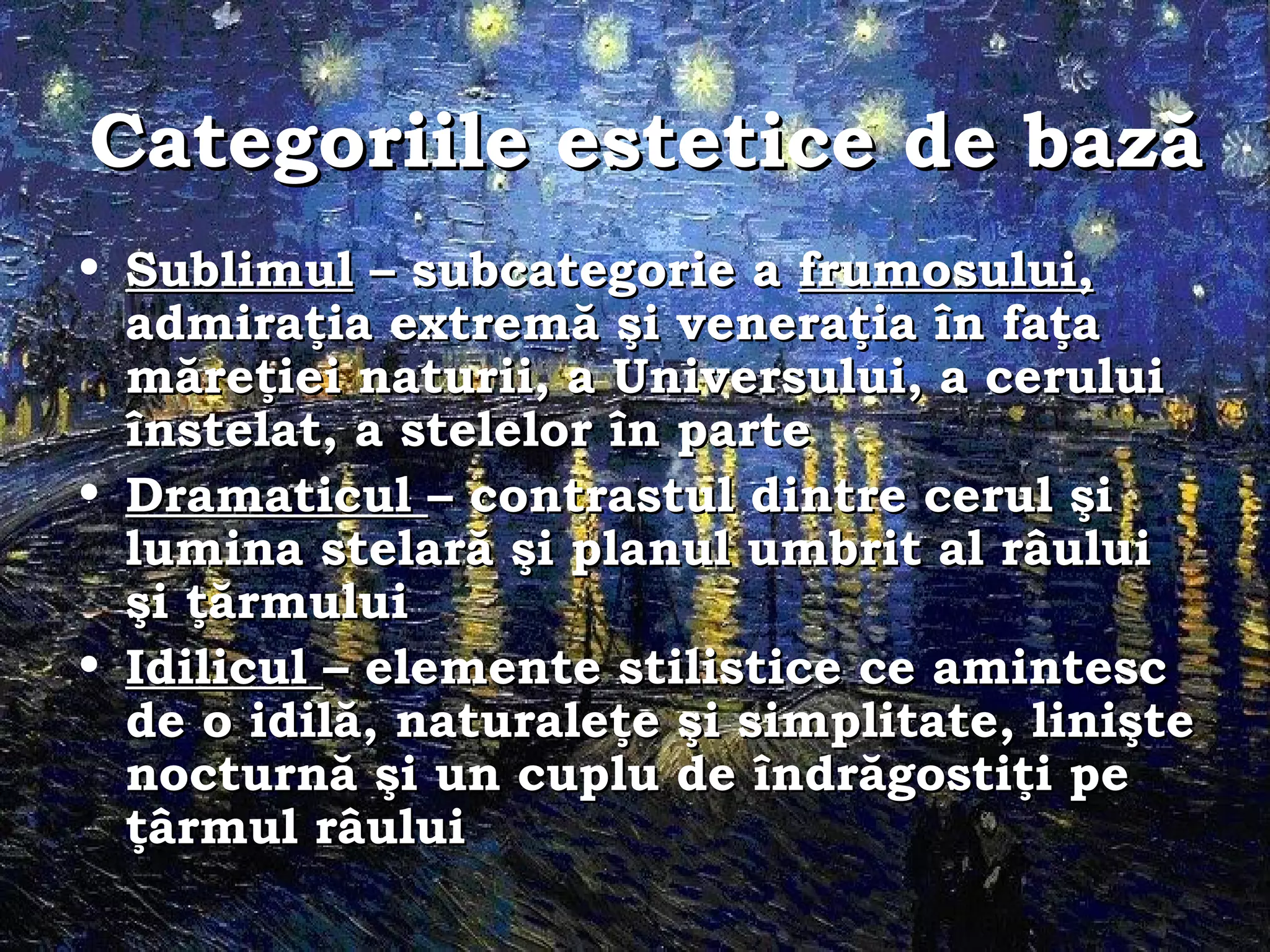 Starry Night Over the Rhone - Vincent van Gogh | PPT