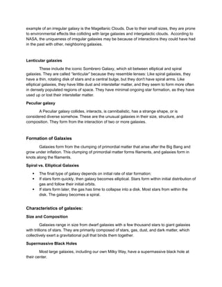 Earth and Space Stars-Galaxies_Notes.123