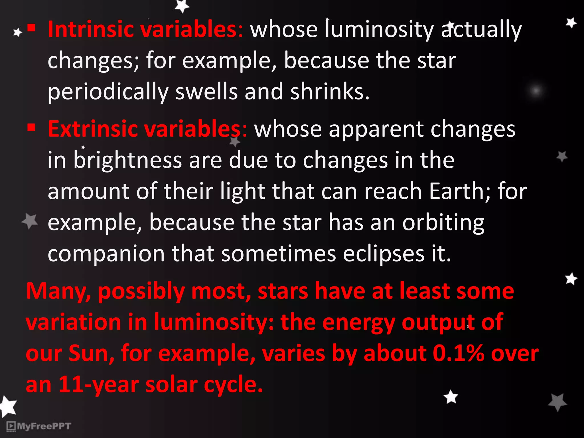 Stars and their classifications | PPTX