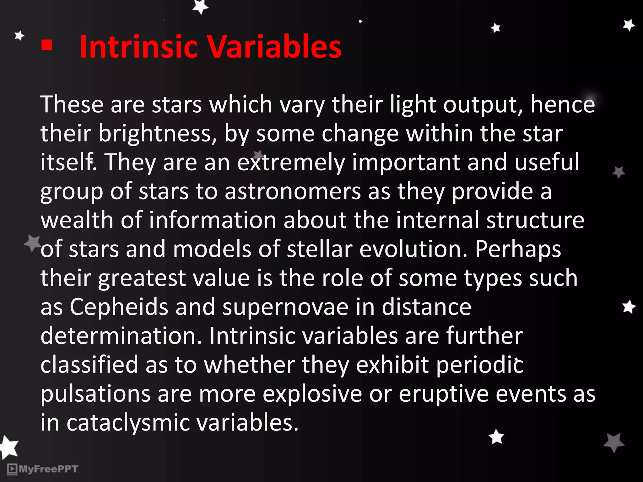 Stars and their classifications | PPTX