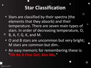 Stars and their classifications | PPTX