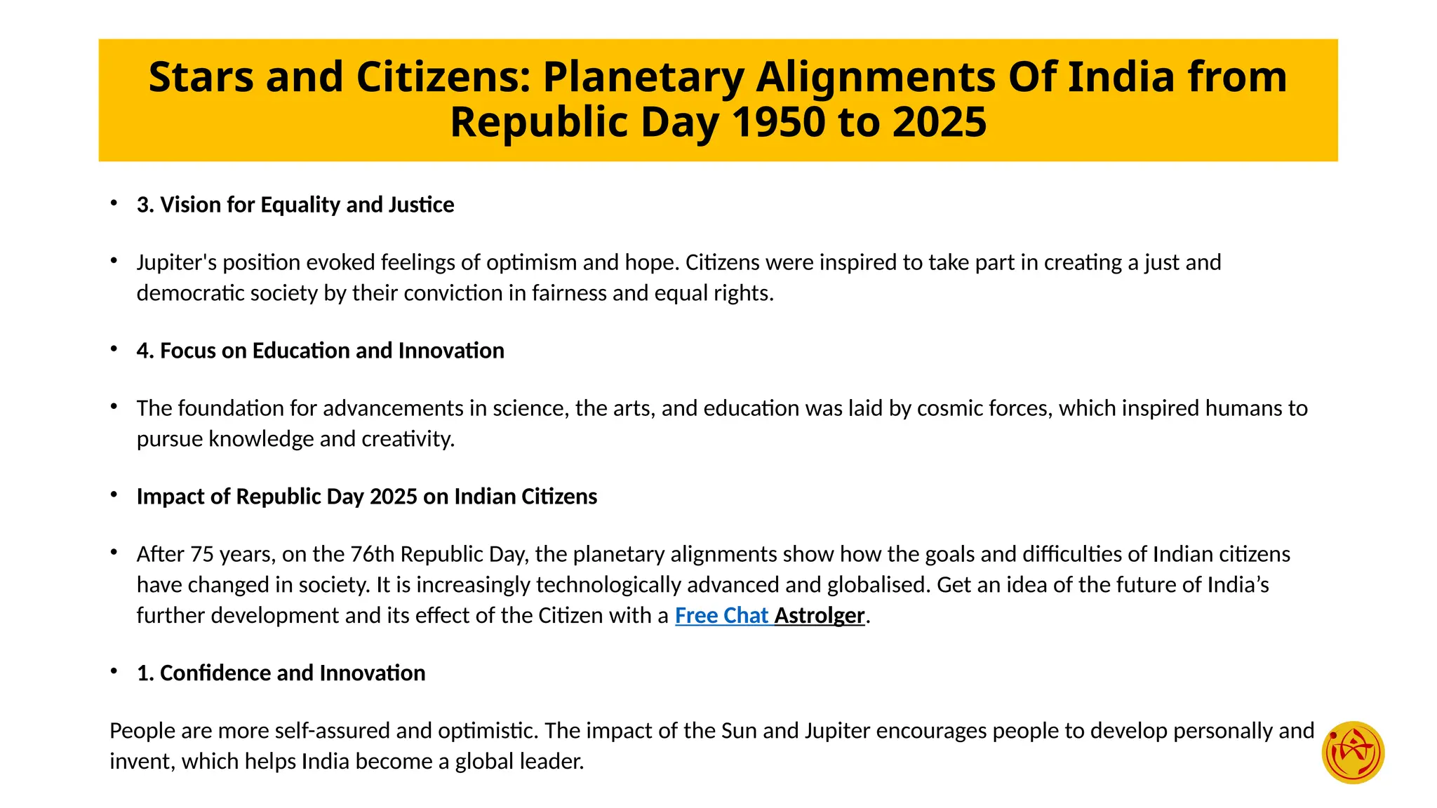 Stars and Citizens Planetary Alignments Of India from Republic Day 1950 to 2025.pptx