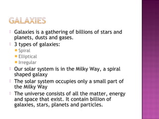 Stars and galaxies | PPT | Physics | Science