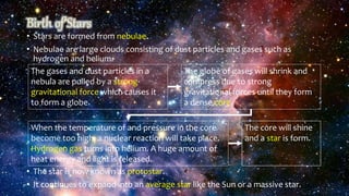 Science Form 2 Chapter 11:Stars and galaxies in the universe | PPTX